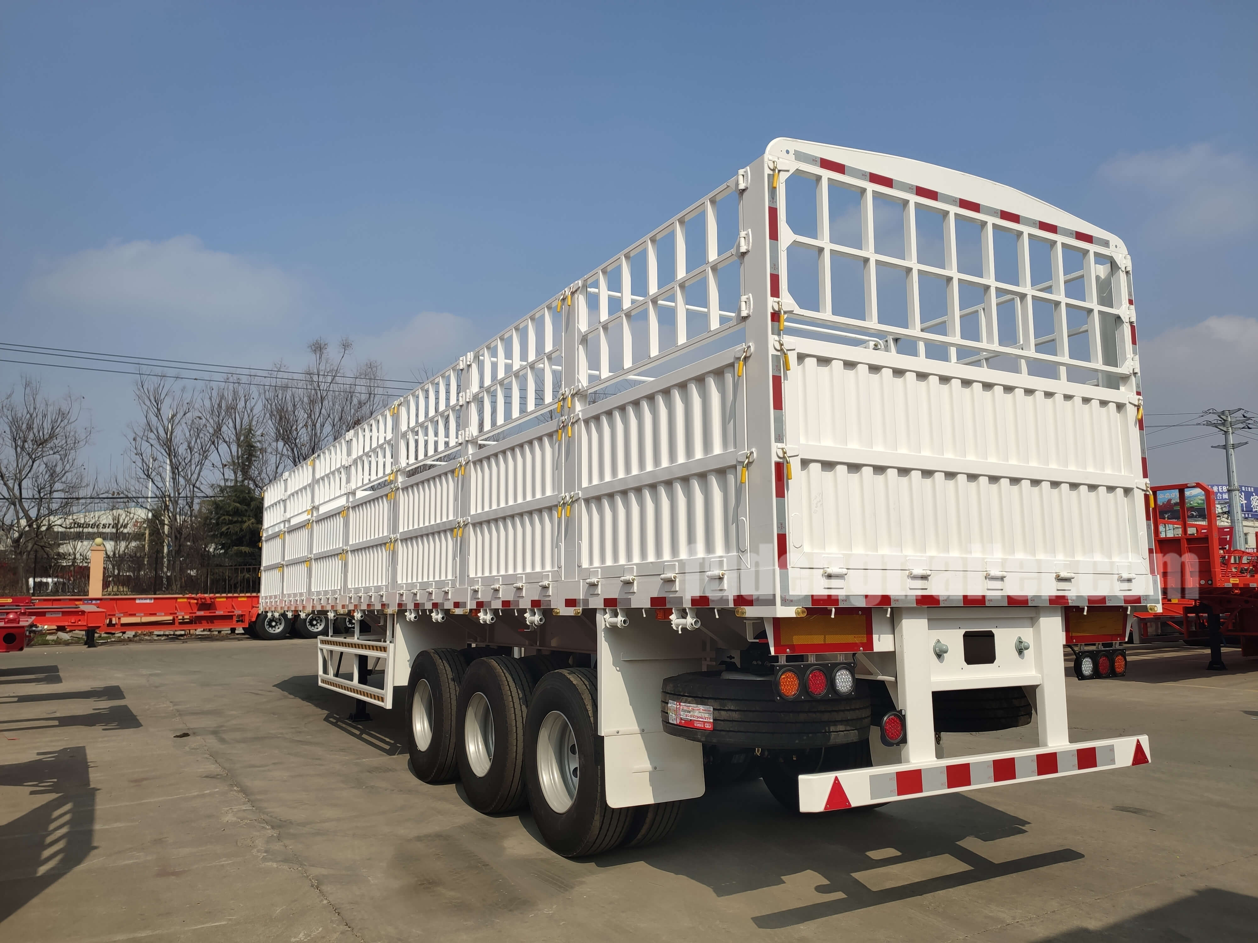 Buy Fence Cargo Trailers Now | Fudeng Drop Side Cargo Trailer in China