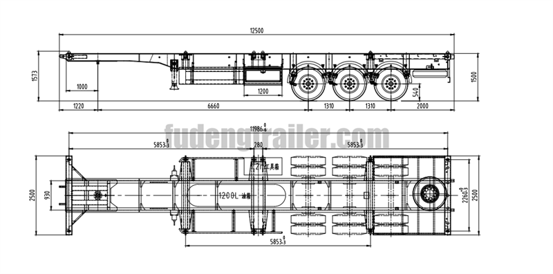 40 Foot Skelly Trailers - Buy 3 axles shipping container trailer, 40 ...