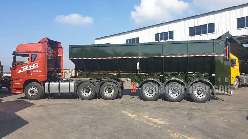 70 To 80 CBM Tipper Trailer Belt Conveyor Type Tipper Semi-Trailer For Sale
