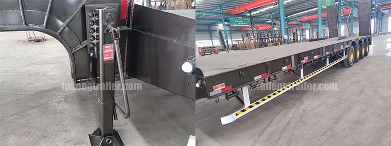 80 100T Lowboy Low Loader Trailer For Sale- Fudeng Automobile